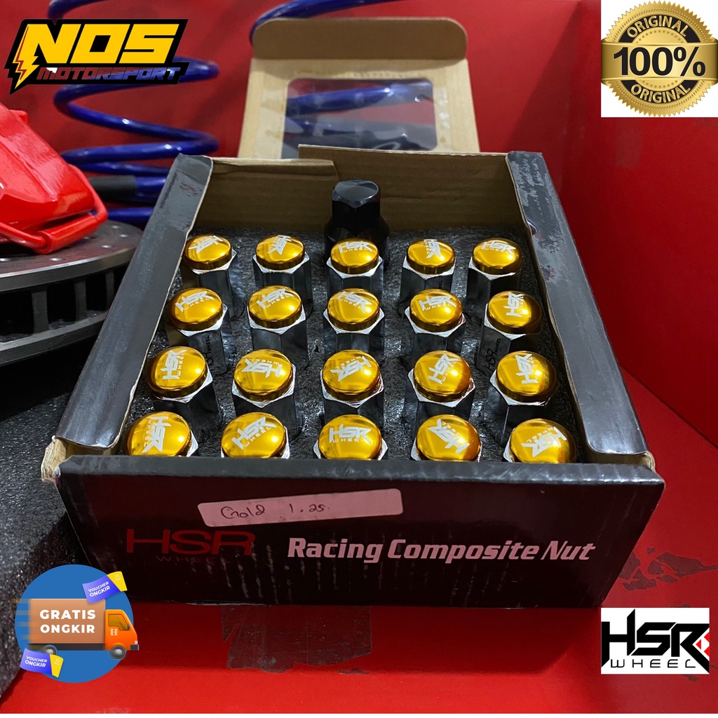 Jual MUR BAUT RODA MOBIL VARIASI UKURAN 1,25 DAN 1,5 WARNA GOLD PRODUK ...