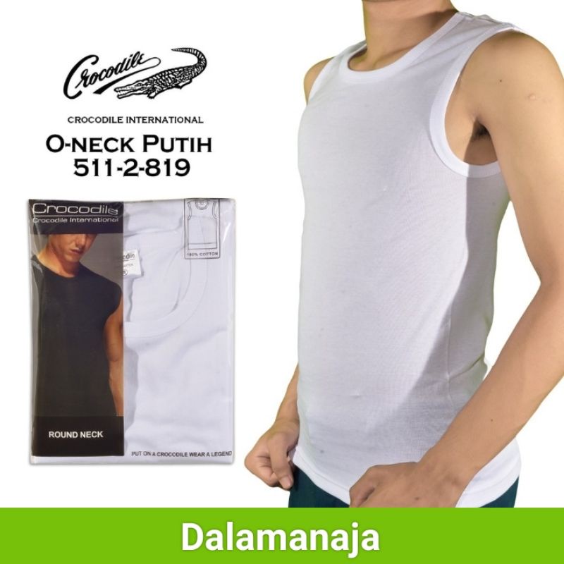 Jual CROCODILE Kaos Singlet Pria 511-819 ROUND-NECK - PUTIH Original ...