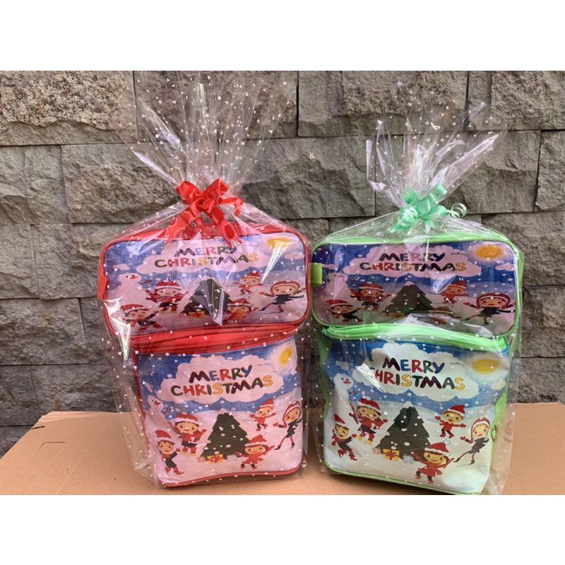 Jual PAKET SNACK TAS KUBUS CHRISTMAS + KOTAK PENSIL / PARCEL SNACK ...