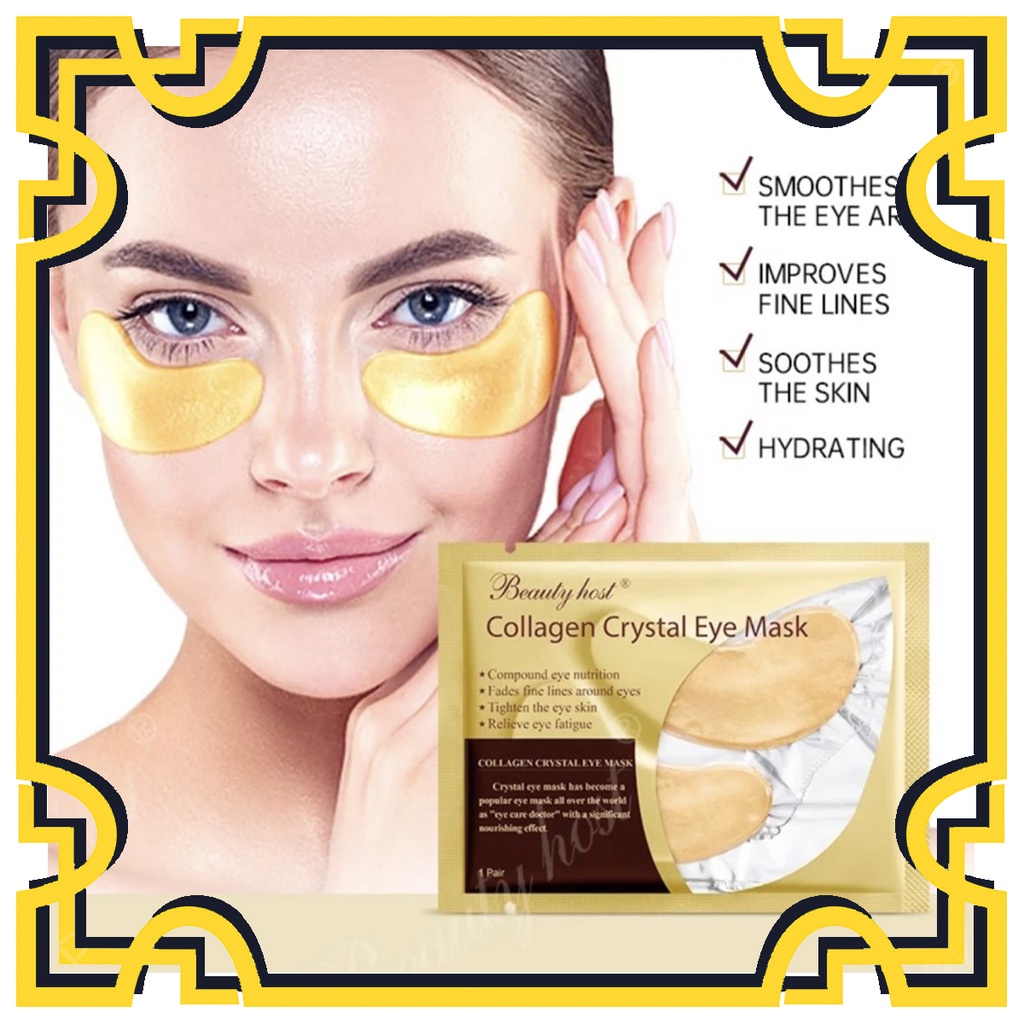 Jual HS MASKER PENGHILANG MATA PANDA CRYSTAL COLLAGEN GOLD POWDER EYE ...