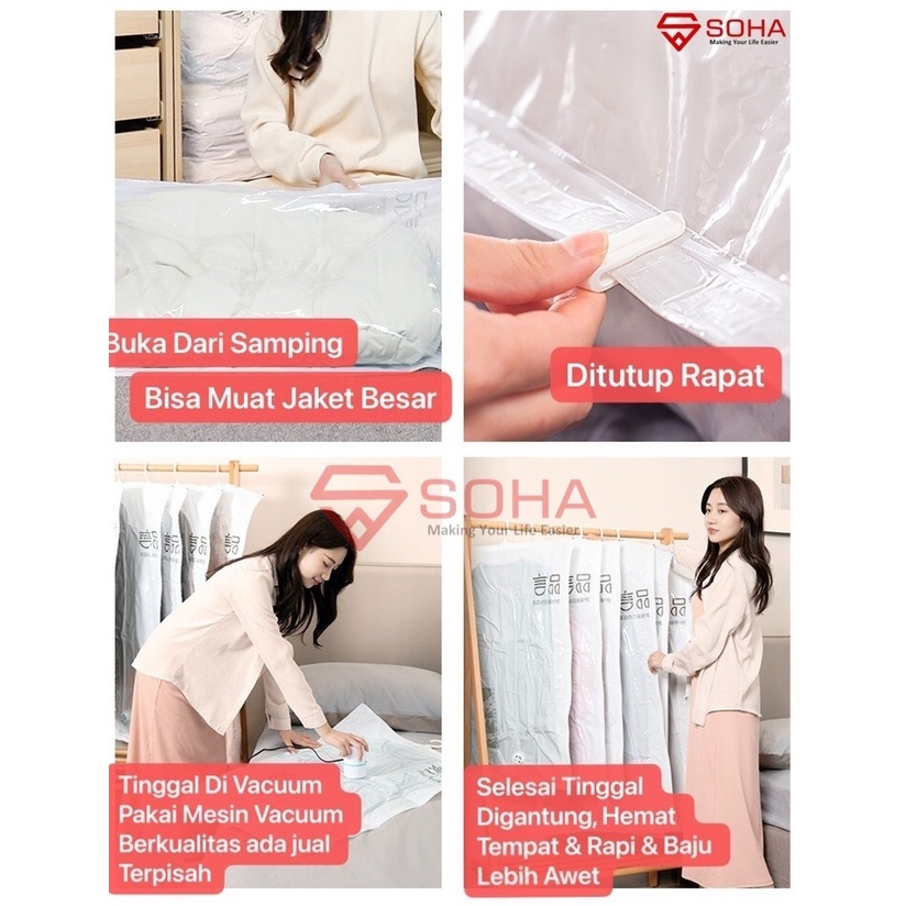 Jual Vb 07 Plastik Vakum Pakaian Model Gantung Untuk Jas Dan Gaun