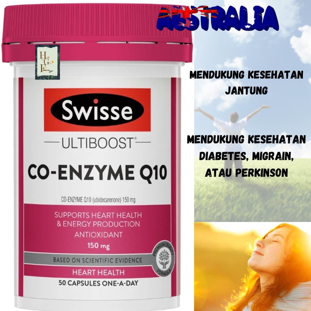 Jual Swisse Ultiboost Co-Enzyme Q10 150mg 50 Capsules | Shopee Indonesia
