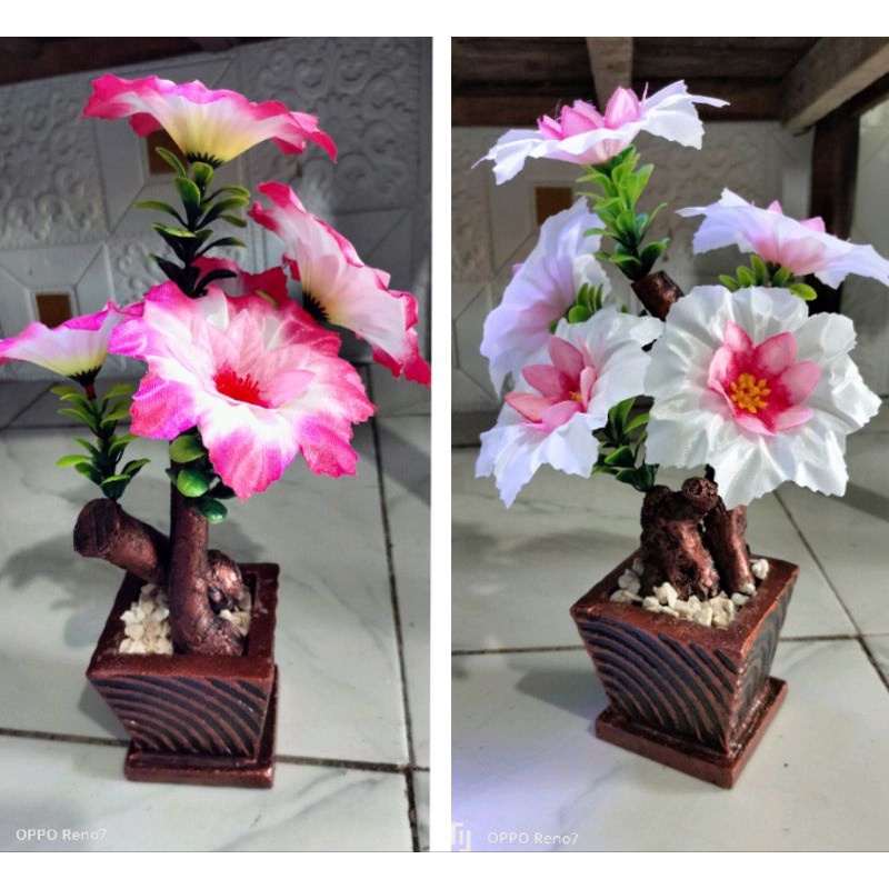 Jual Hiasan Sudut Ruangan Semanggi Meja Dengan Pot Ukir Bunga Hias