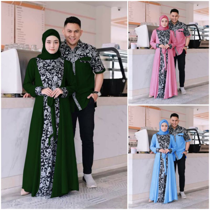 Jual (jual satuan ya) couple keluarga syari set couple gamis syari ...
