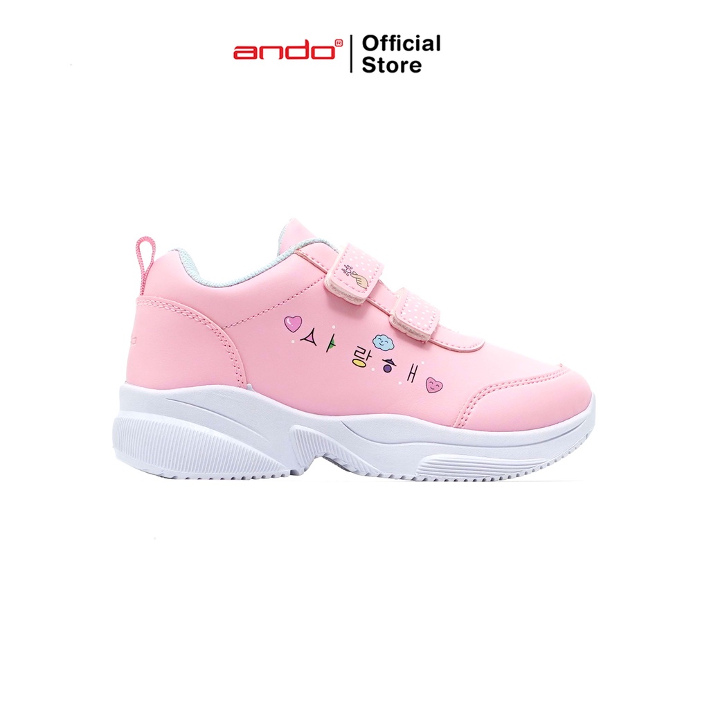 Jual Ando Official Sepatu Sneakers Anary V Anak - Merah Muda/Biru ...