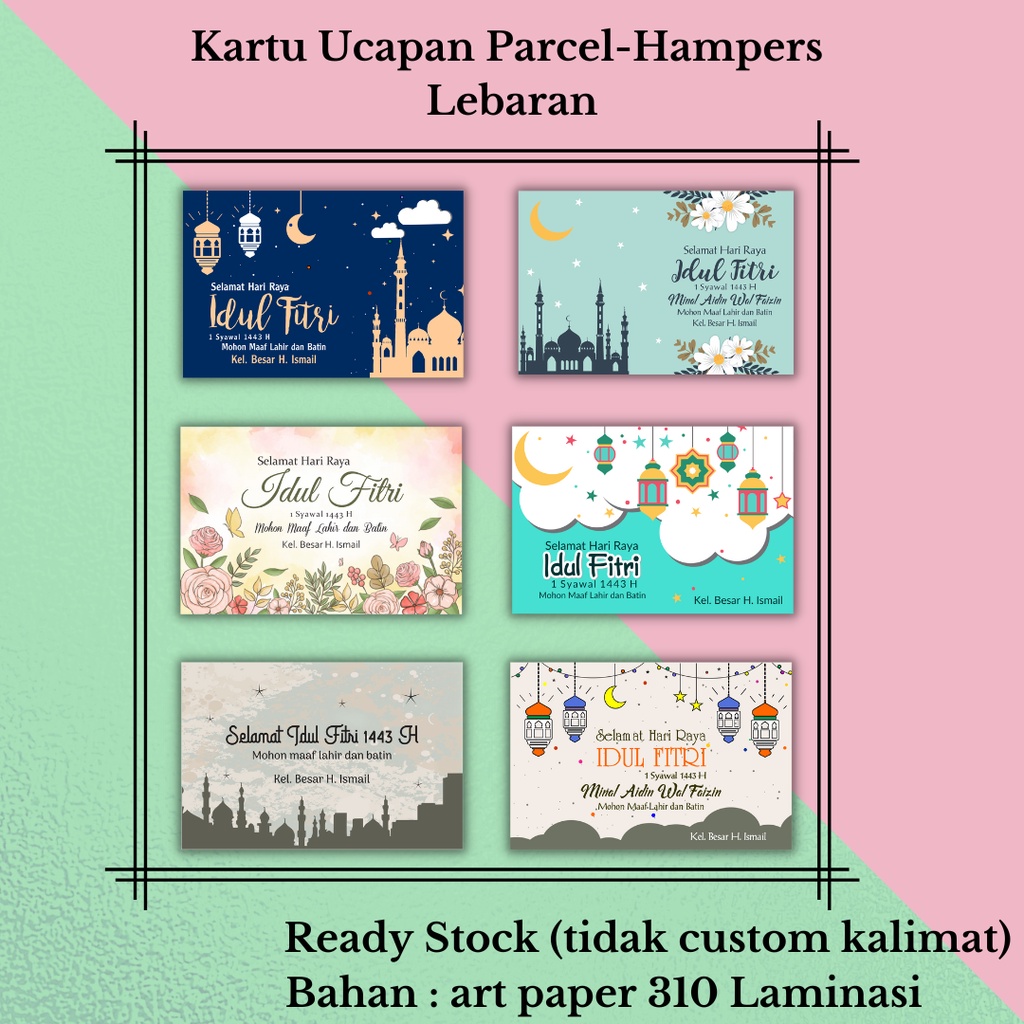 Jual Kartu Ucapan Parcel Hampers Lebaran Hari Raya Idul Fitri Terbaru ...