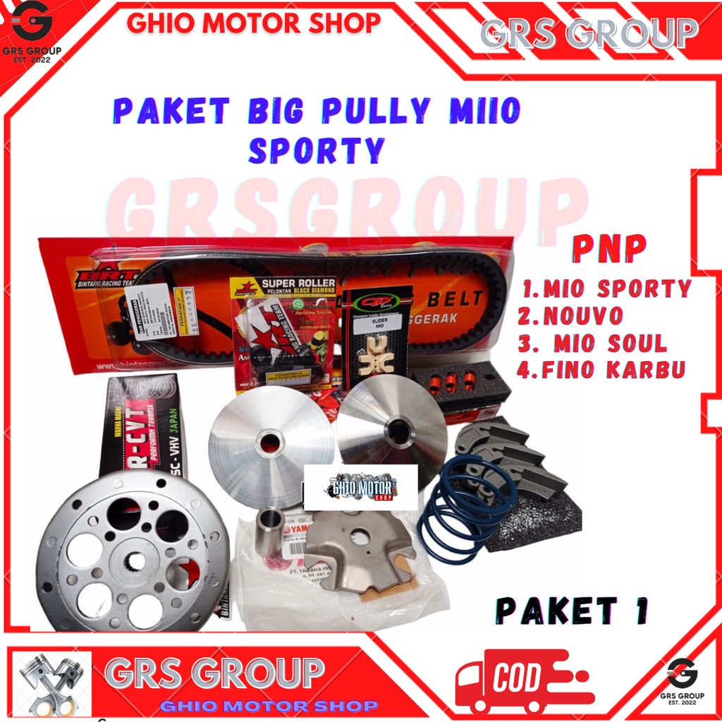 Jual Paket Big Pully Mio sporty Paket full Mio sporty Mio soul karbu ...
