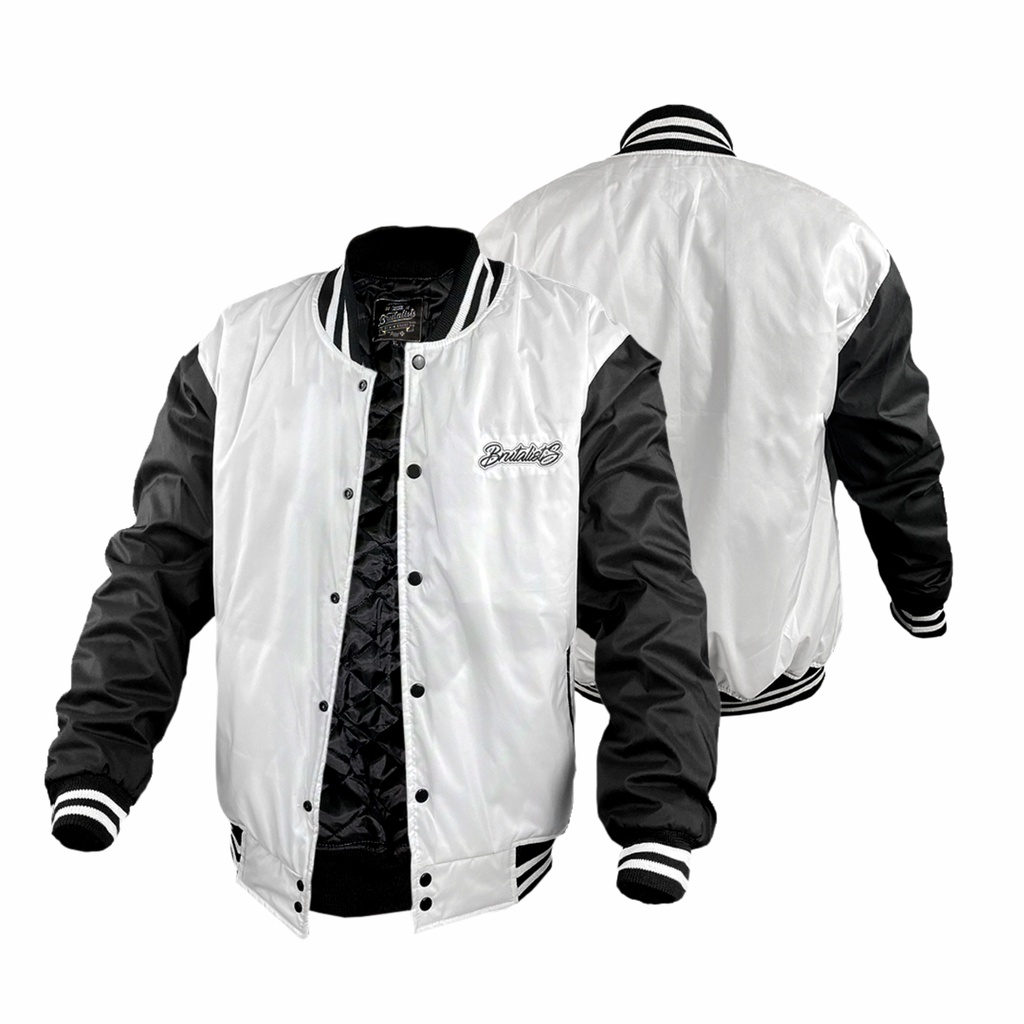 Jual Jaket Baseball Varsity jacket Pria Wanita Varity Apliksi Hitam ...