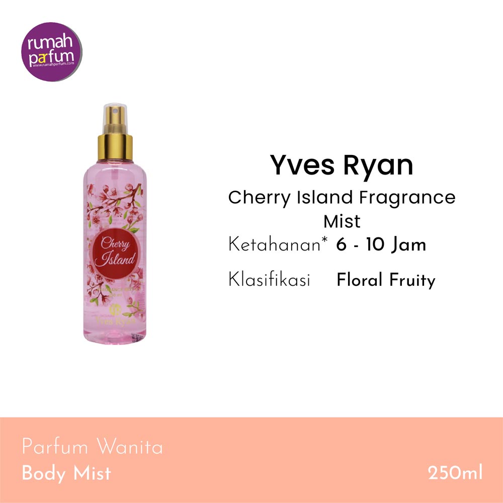Jual Parfum Wanita Yves Ryan Cherry Island Fragrance Mist (250 mL ...