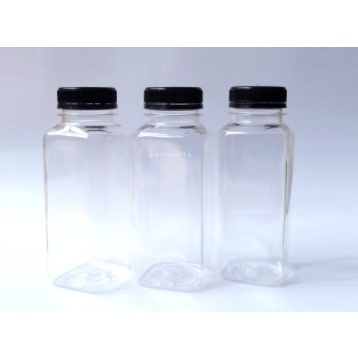 Jual Botol Plastik juice Square/Botol kick/botol kopi 250ml (dapat 5pcs ...