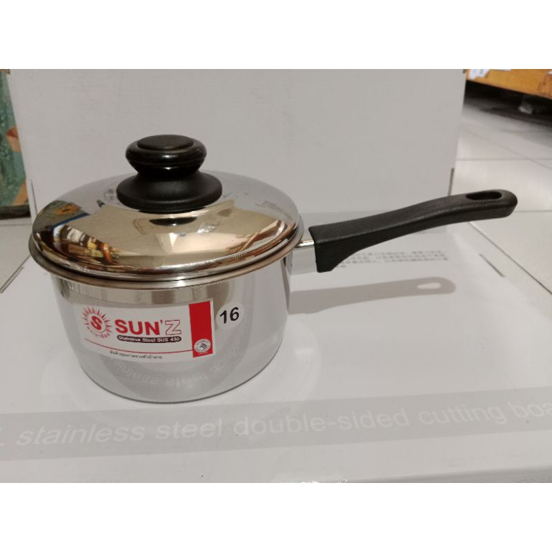 Jual sauce pan stainless 16cm sun (1,8L) /panci susu stainless | Shopee ...