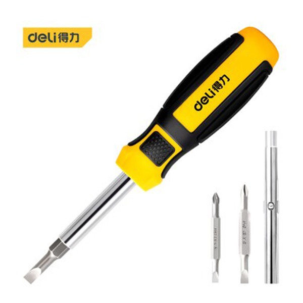 Jual Deli 2-in-1 Screwdriver / Obeng 2 in 1 Kombinasi Bolak Balik ...