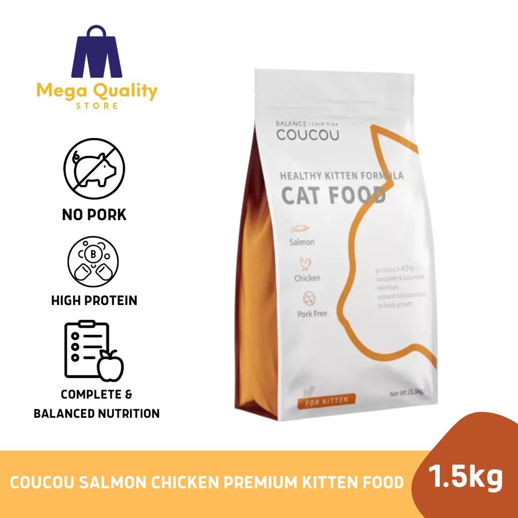 Jual COUCOU Salmon Chicken Premium Kitten Food Freshpack 1.5kg | Shopee ...