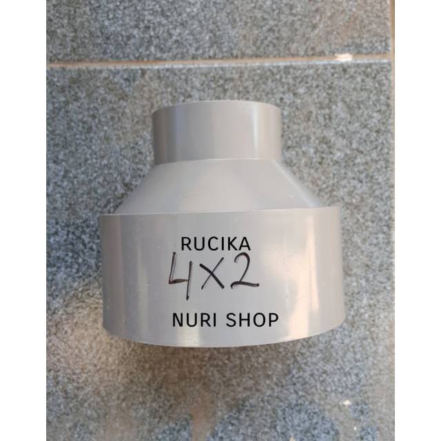 Jual Reducer pvc 4" x 2" inch D Rucika/ vlok/ flok/ verlop sok/ overlop ...