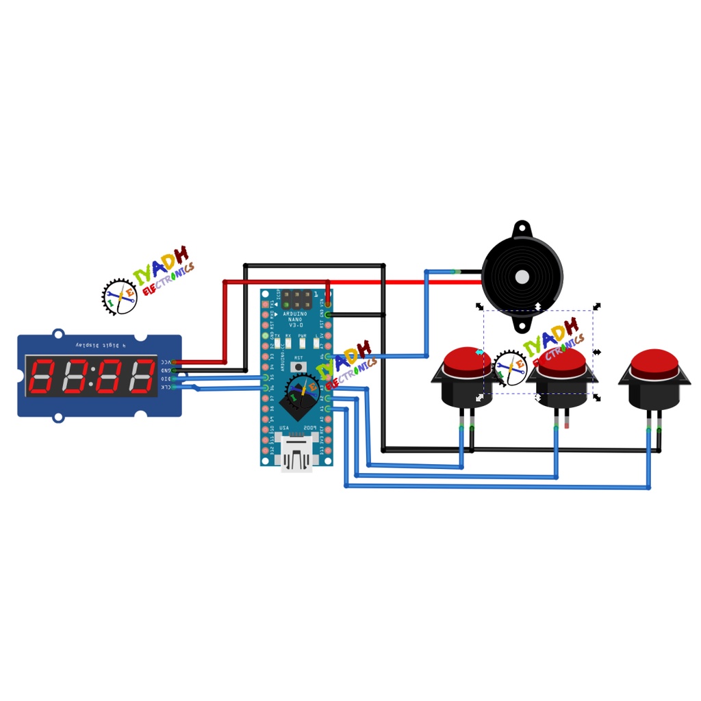 Jual rakitan kit arduino aplikasi antrian dengan suara buzzer dan ...