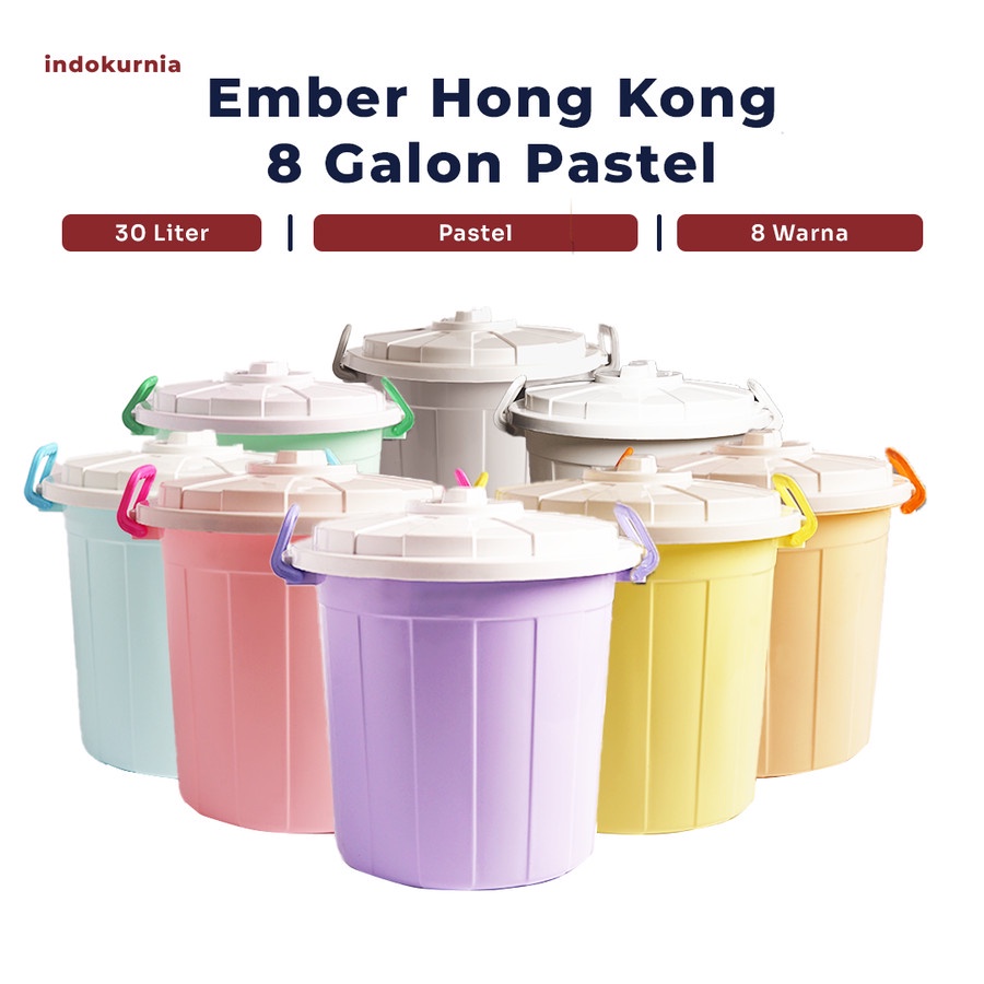 Jual IK - EMBER HONGKONG 8 Galon PASTEL 30 Liter Ember Plastik dengan ...