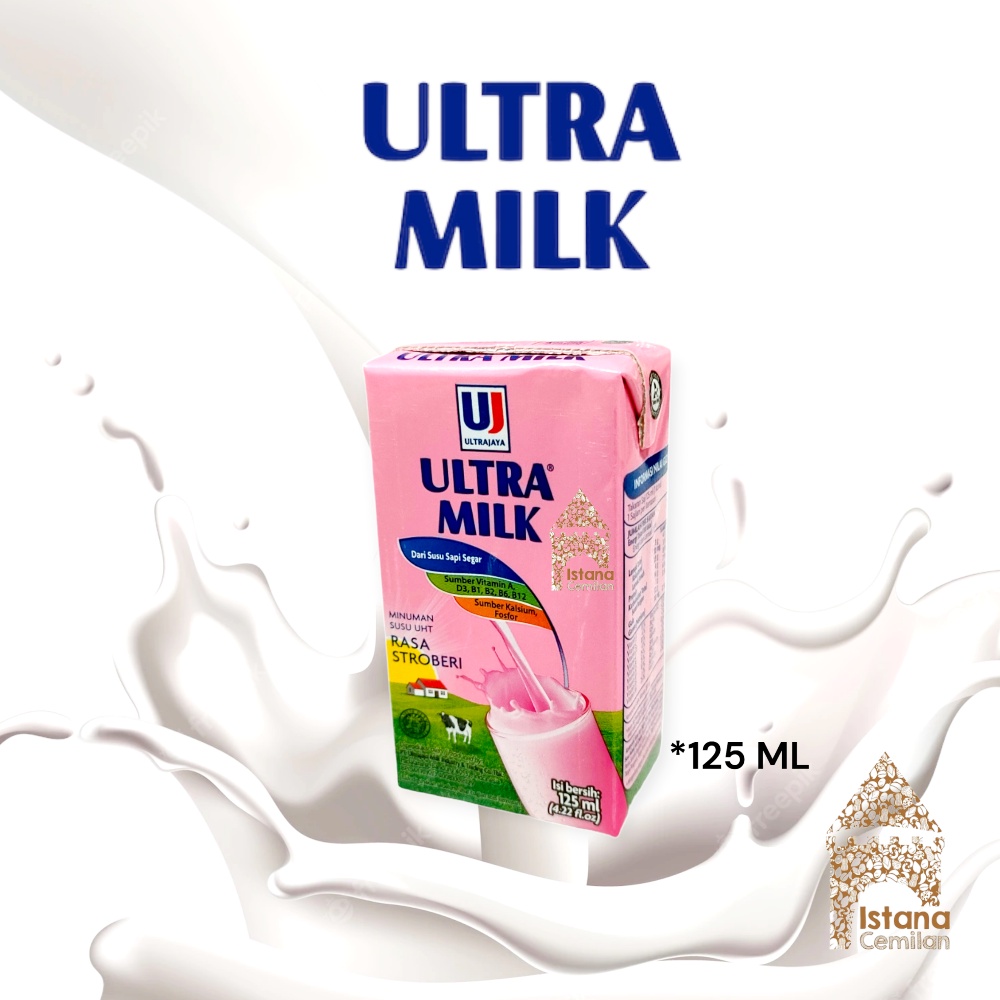 Jual Ultra Milk MINI 125 ML Susu UHT Cokelat / Strawberry / Full Cream | Shopee Indonesia
