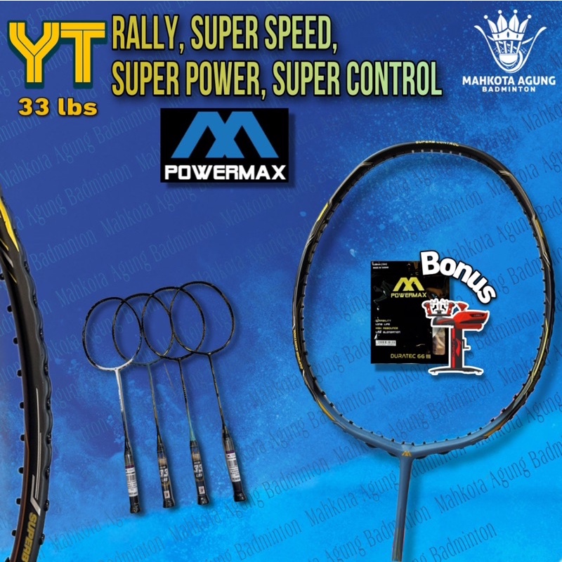 Jual raket badminton powermax original rally super speed super control ...