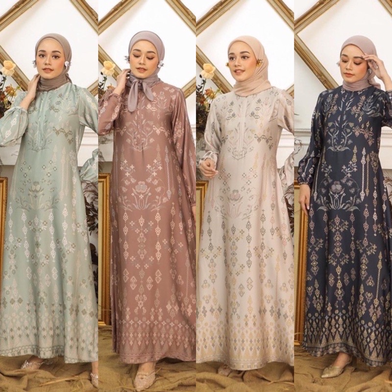Jual Gamis Maxmara Silk Teratai Premium M/L/XL/XXL/JUMBO Gamis Modern ...