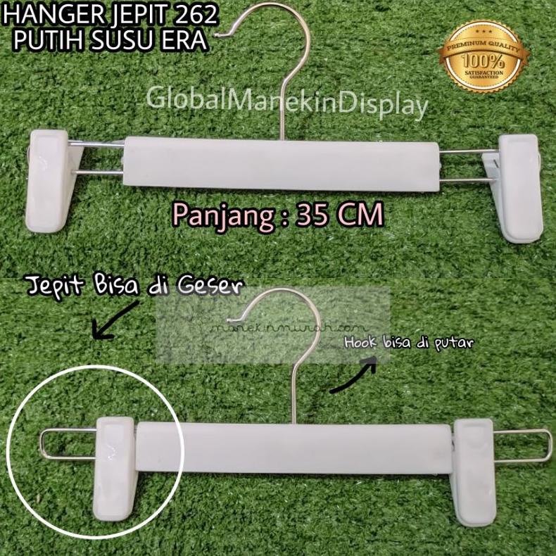 Jual PRODUK- HANGER GANTUNGAN JEPIT PLASTIK PUTIH - 12 PCS . | Shopee ...