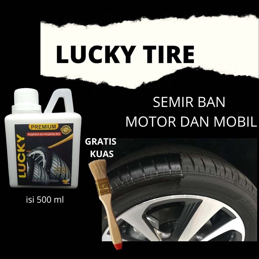 Jual LUCKY SEMIR BAN MOTOR DAN MOBIL ISI 500 ML GRATIS KUAS | Shopee ...
