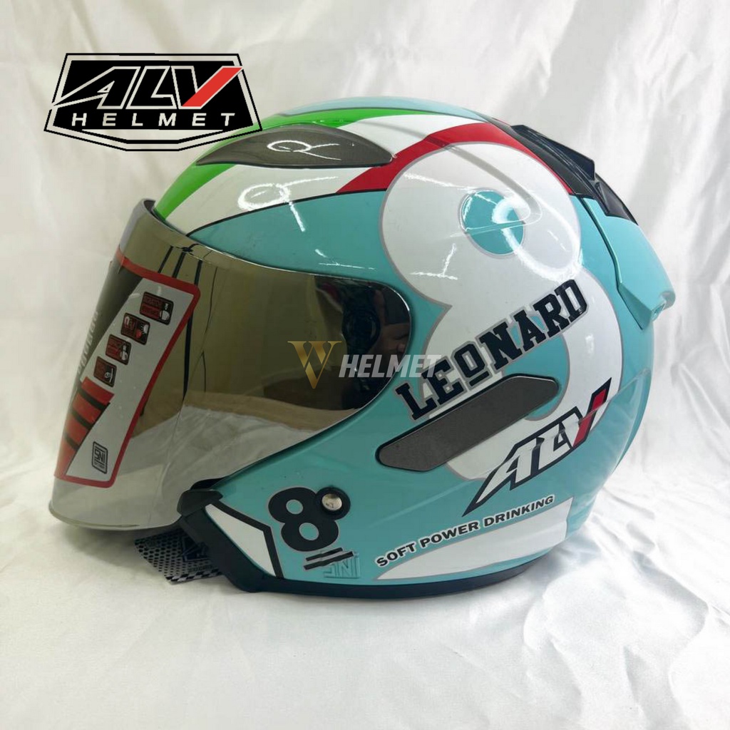 Jual Helm Half Face ALV Centro / Skycat Motif LEONARD - TOSCA - SNI ...