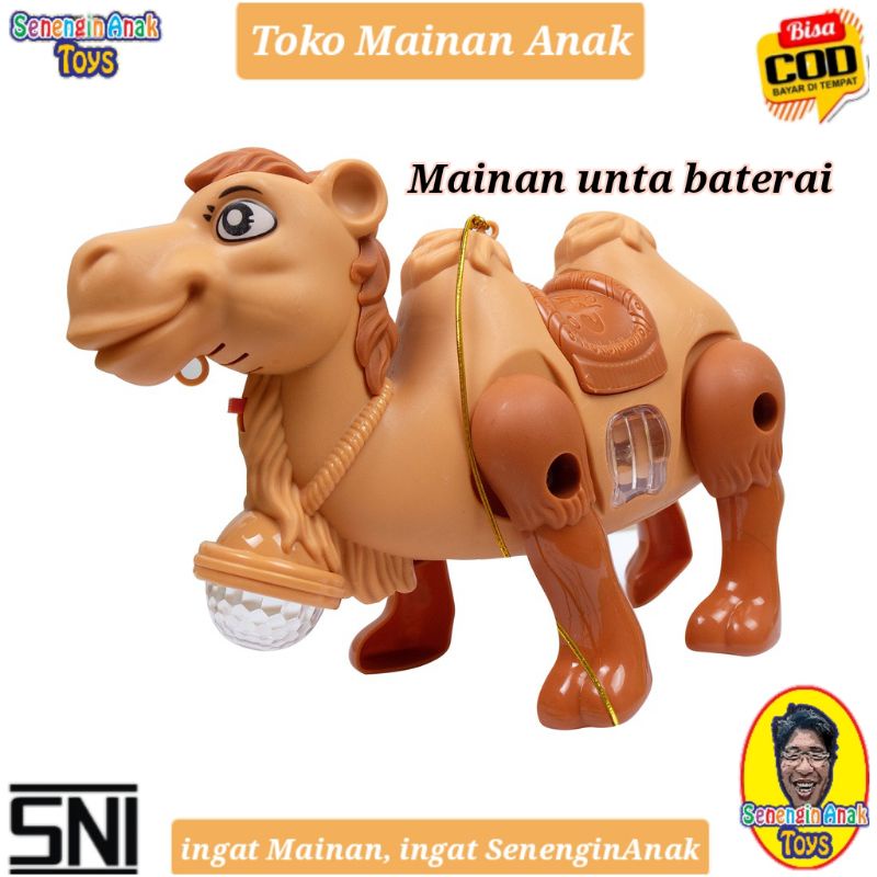 Jual Mainan Anak Murah Hewan Unta Arab berjalan ada lampu LED dan Musik ...