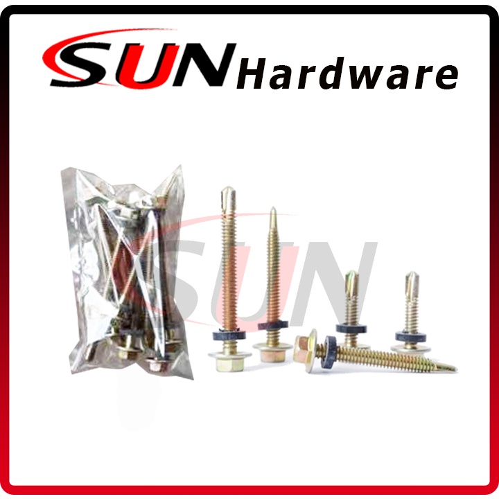 Jual Baut Baja Ringan 3 cm 12 X 30 Isi 10 Pcs Baut Sekrup Skrup Roofing ...