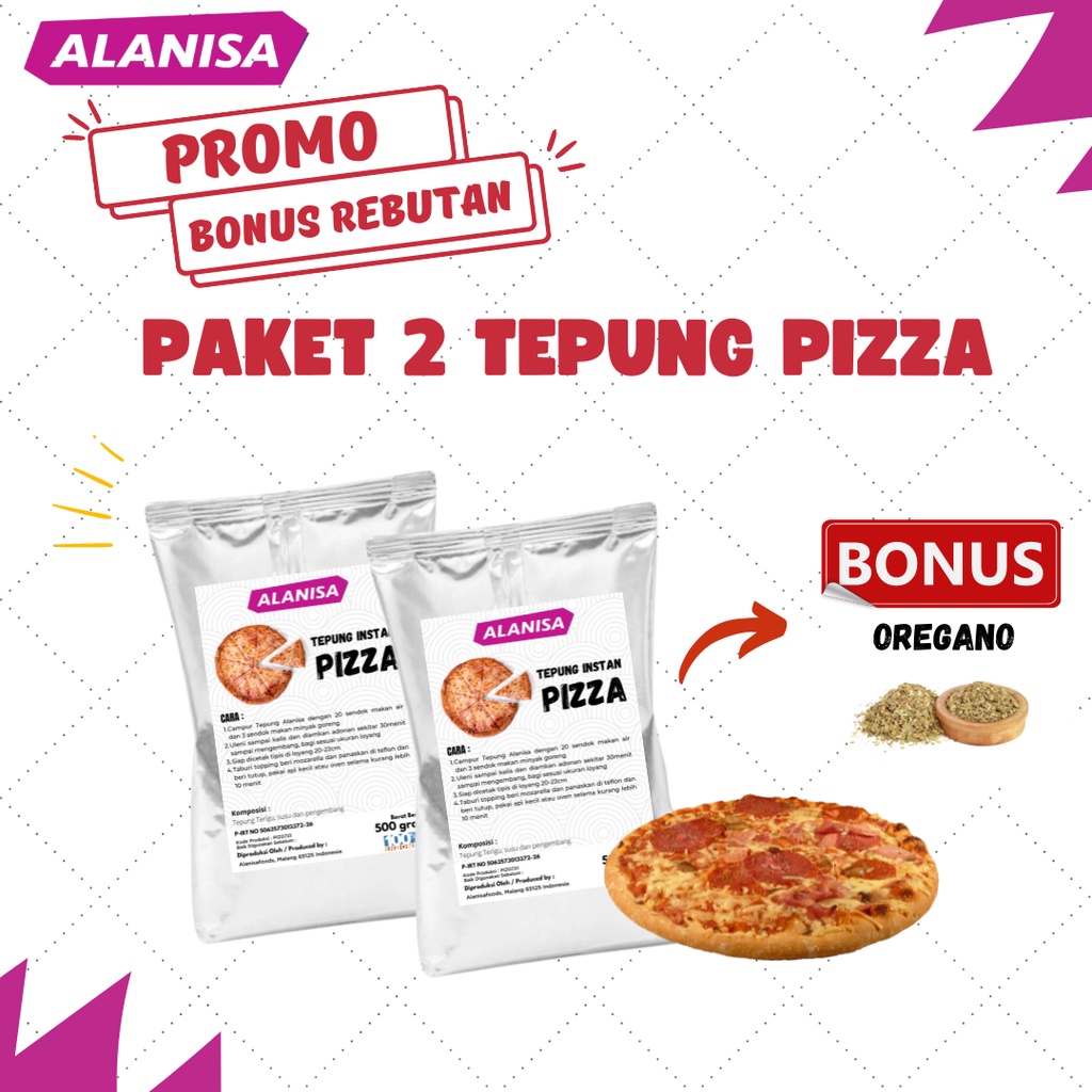 Jual PAKET 2 PIZZA (bonus oregano) | Shopee Indonesia