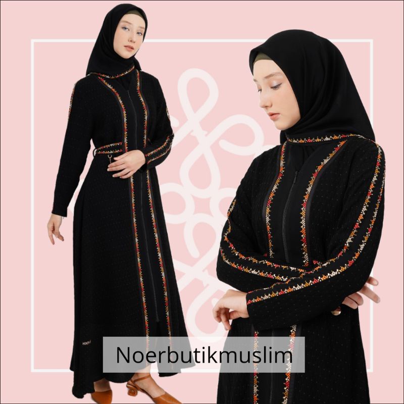 Jual Hikmat Original Fashion (XL) A9822 Abaya Hikmat - noerbutikmuslim | Shopee Indonesia