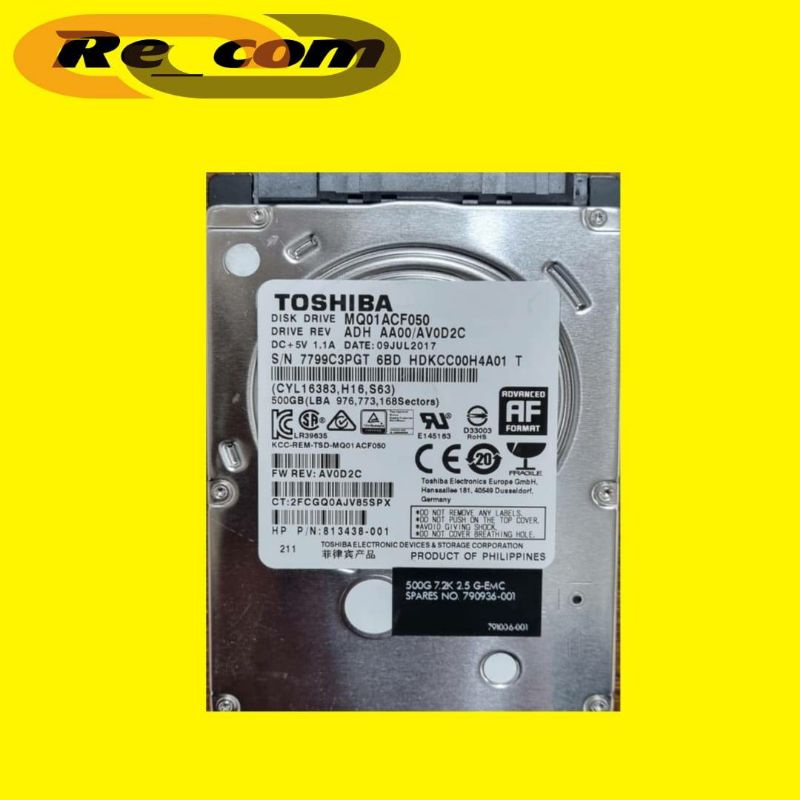 Jual HDD LAPTOP 500GB TOSHIBA / HGST SLIM | Shopee Indonesia