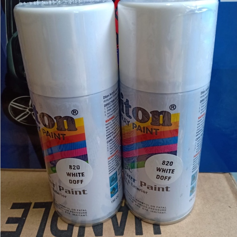 Jual Cat Semprot DITON Spray Paint Acrylic 820 Pilox Warna Putih Doff ...