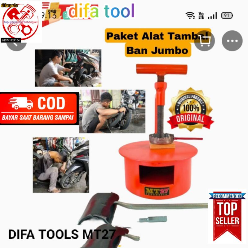 Jual Alat Tambal Ban Bakar Motor Mobil Super JUMBO MT27 | Shopee Indonesia