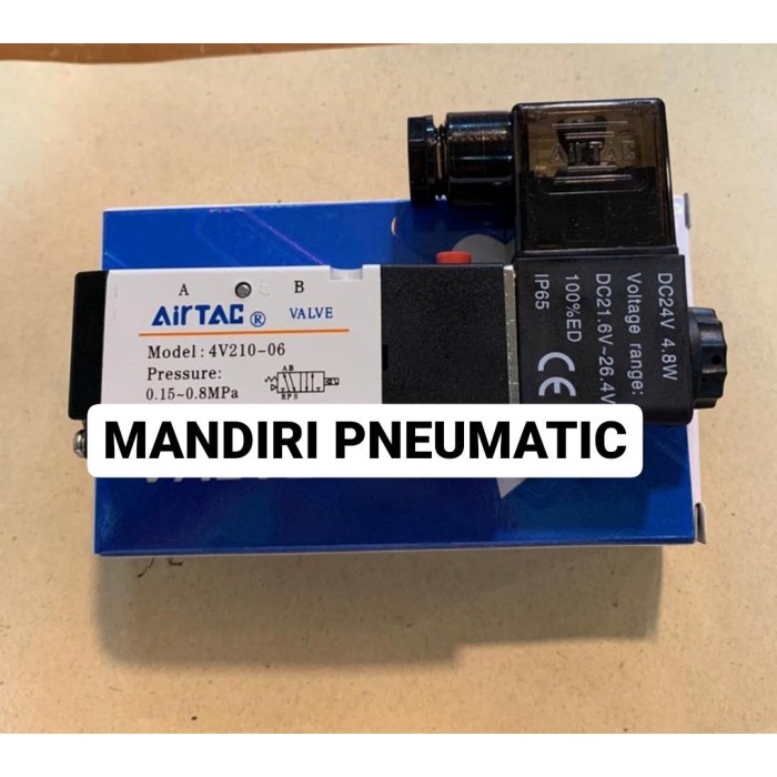 Jual Ape Solenoid Valve 4V210 06 Airtac 220V Ac / 24V Dc/ 110 V Ac ...