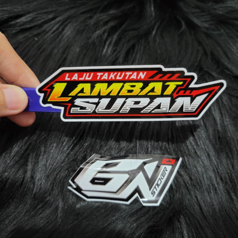 Jual sticker kata2 viral Laju Takutan Lambat Supan | Shopee Indonesia