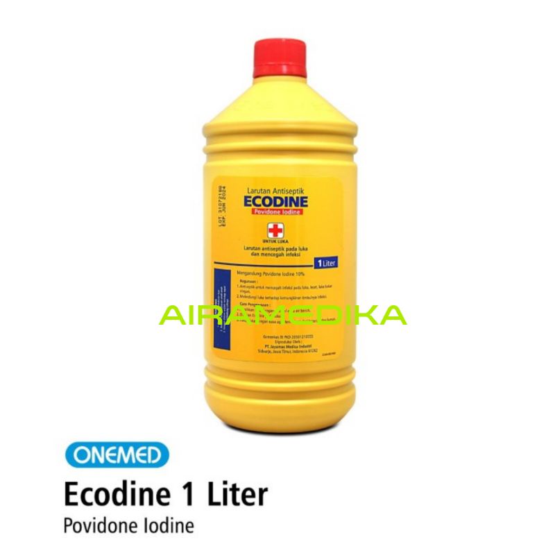 Jual Ecodine Povidone Iodine Onemed 1 Liter OJB Original / Ecodine ...
