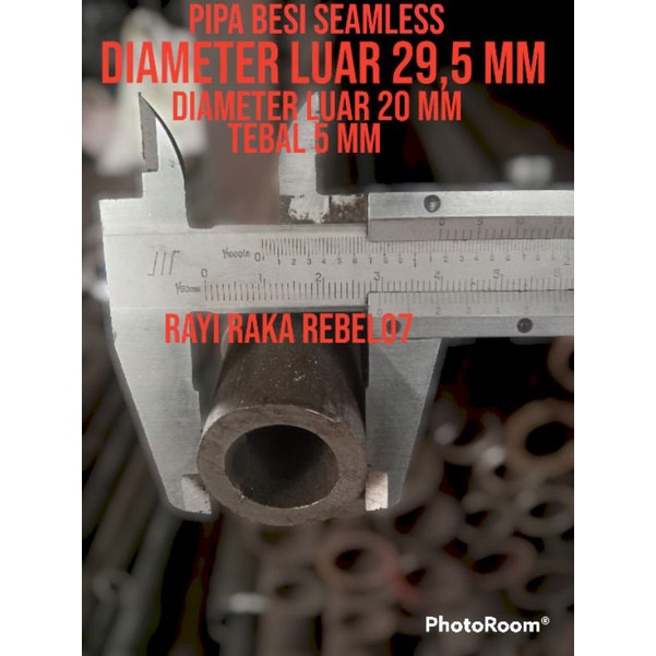 Jual Pipa Besi Seamless Diameter 29,5/20 mm tebal 5 mm panjang 100 cm ...