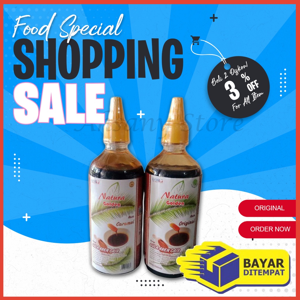 Jual Sirup Gula Aren Syrup Cair Natura Golden 500ml | Shopee Indonesia