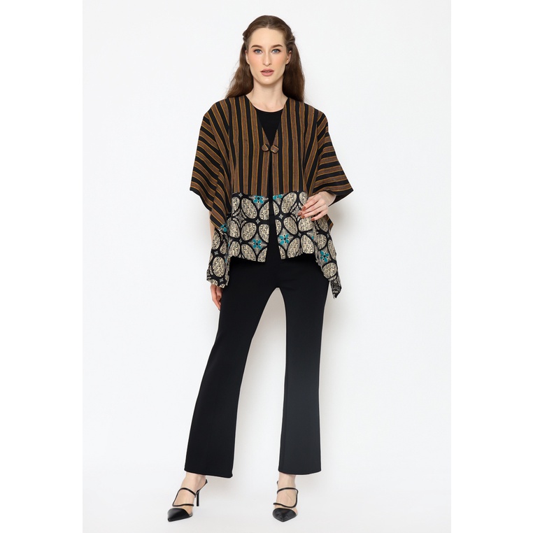 Jual Batik Etniq Craft Dahlia Outer Batik Lurik Oversize Set Masker ...