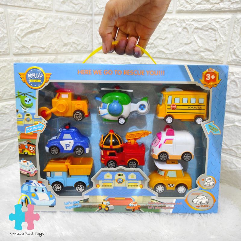 Jual Robot Car Set Mainan Mobil Mobilan Pull Back Anak Robo Car ...