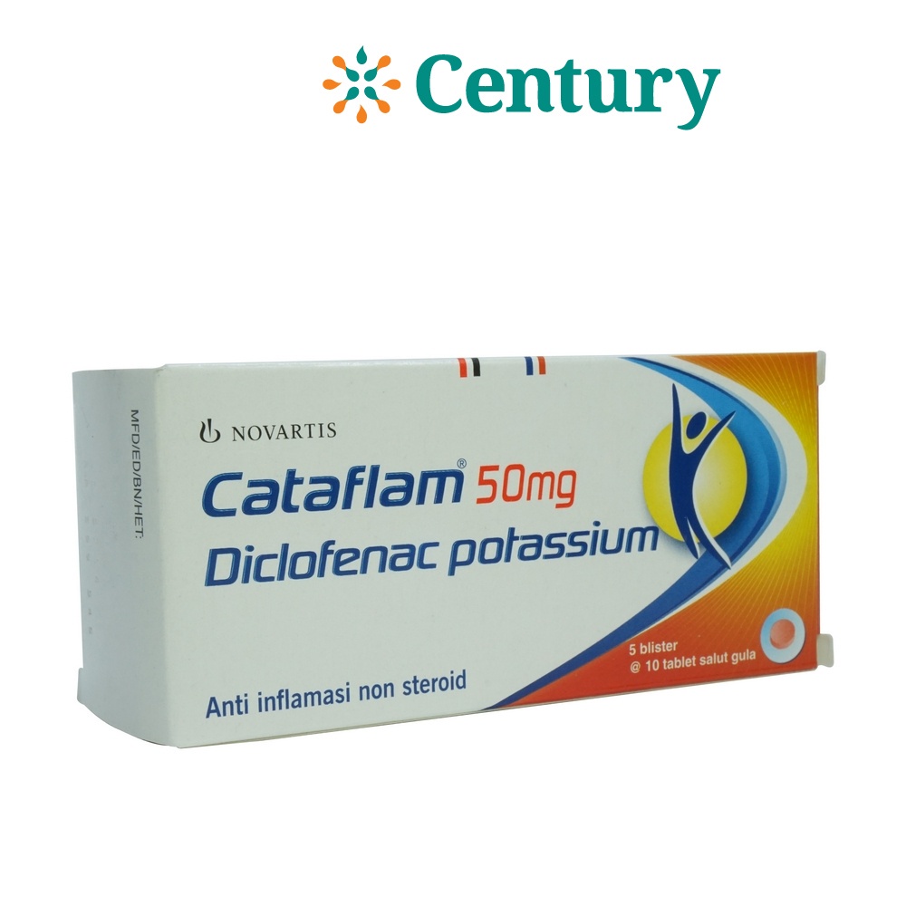 Jual CATAFLAM 50 MG 1 BLISTER ISI 10 TABLET / KALIUM DIKLOFENAK / NYERI / RADANG | Shopee Indonesia