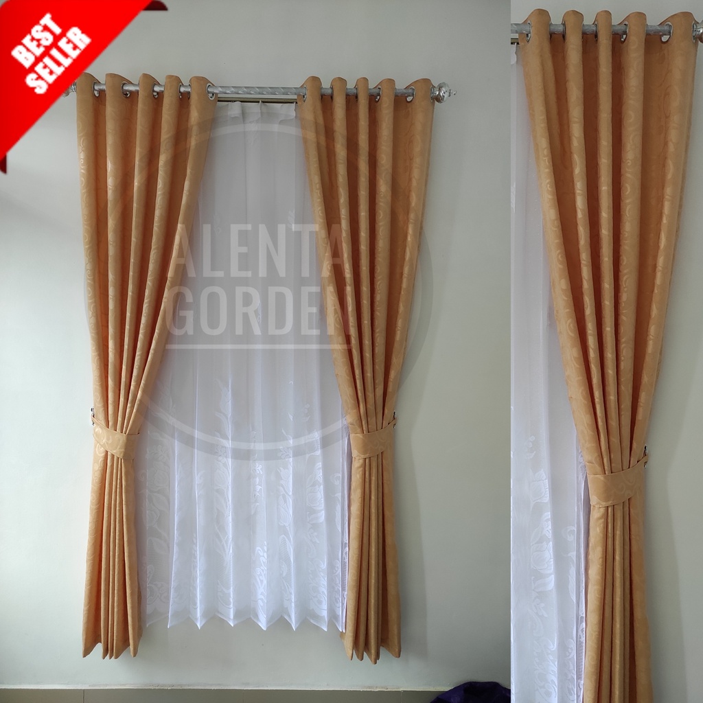 Jual Gorden jendela minimalis pintu kamar motif bunga tirai gordyn ...