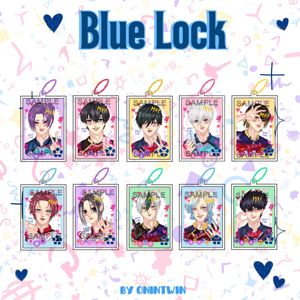 Jual BLUE LOCK keychain by onintwin / bluelock photocard | Shopee Indonesia