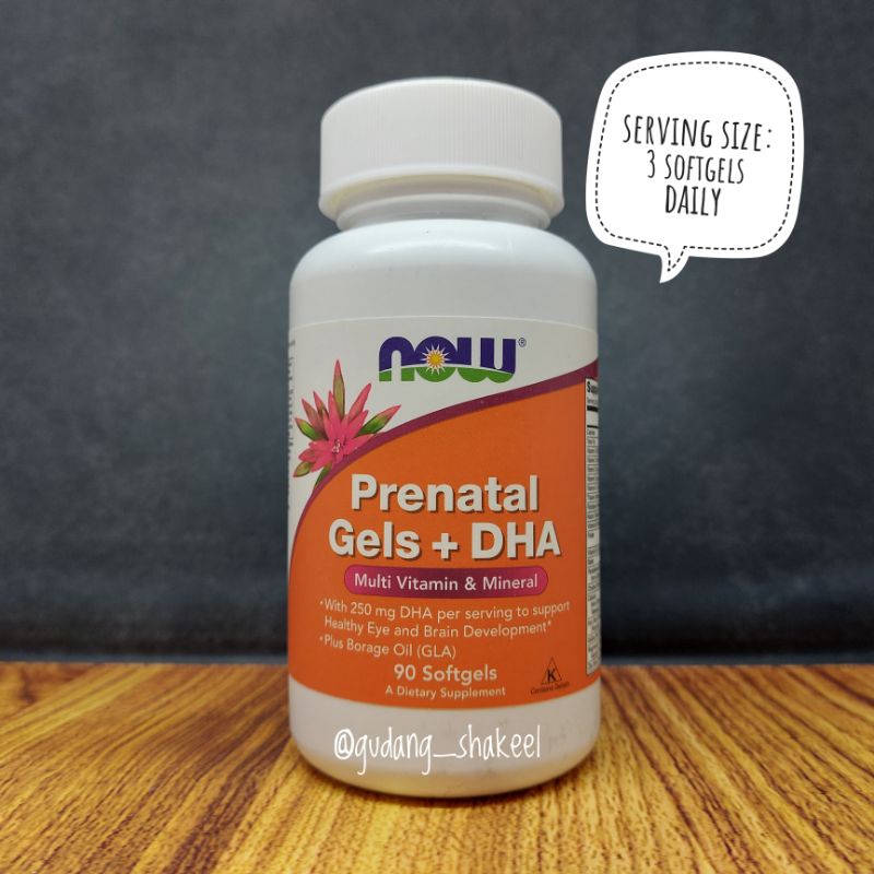Jual Now Foods Prenatal Gels DHA Multivitamin 90 Softgels | Shopee ...