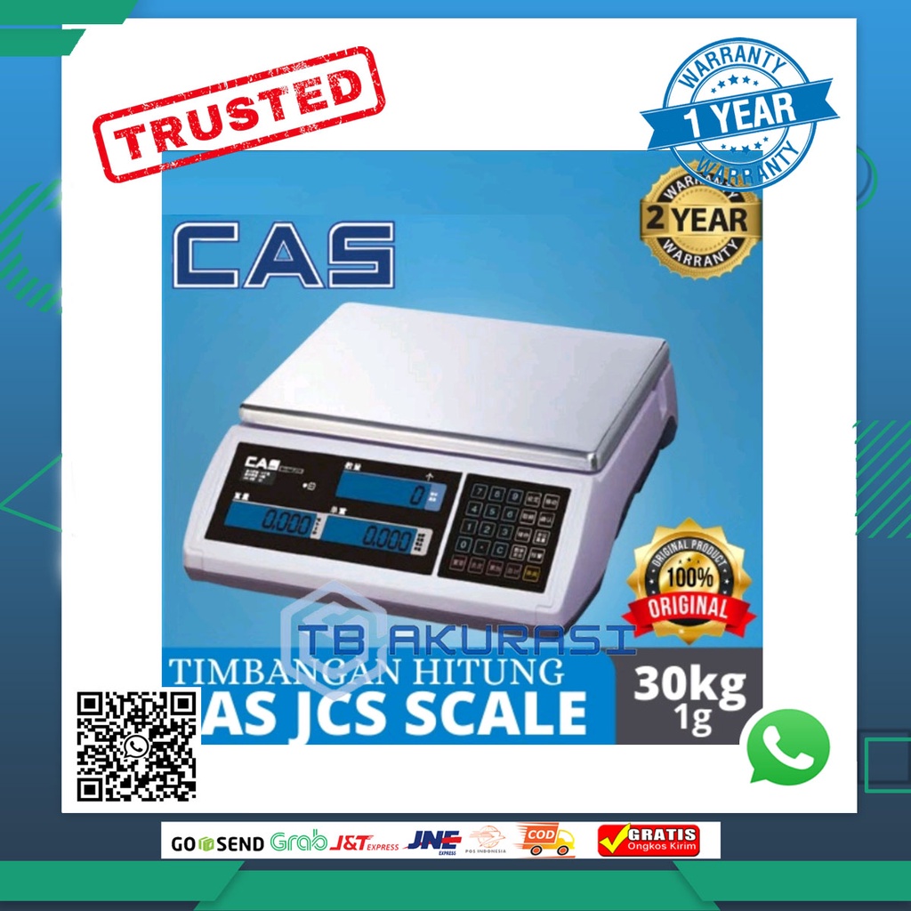 Jual Timbangan Hitung Digital CAS JCS 3kg 6kg 15kg 30kg Sembako Serbaguna Warung Beras Toko ...