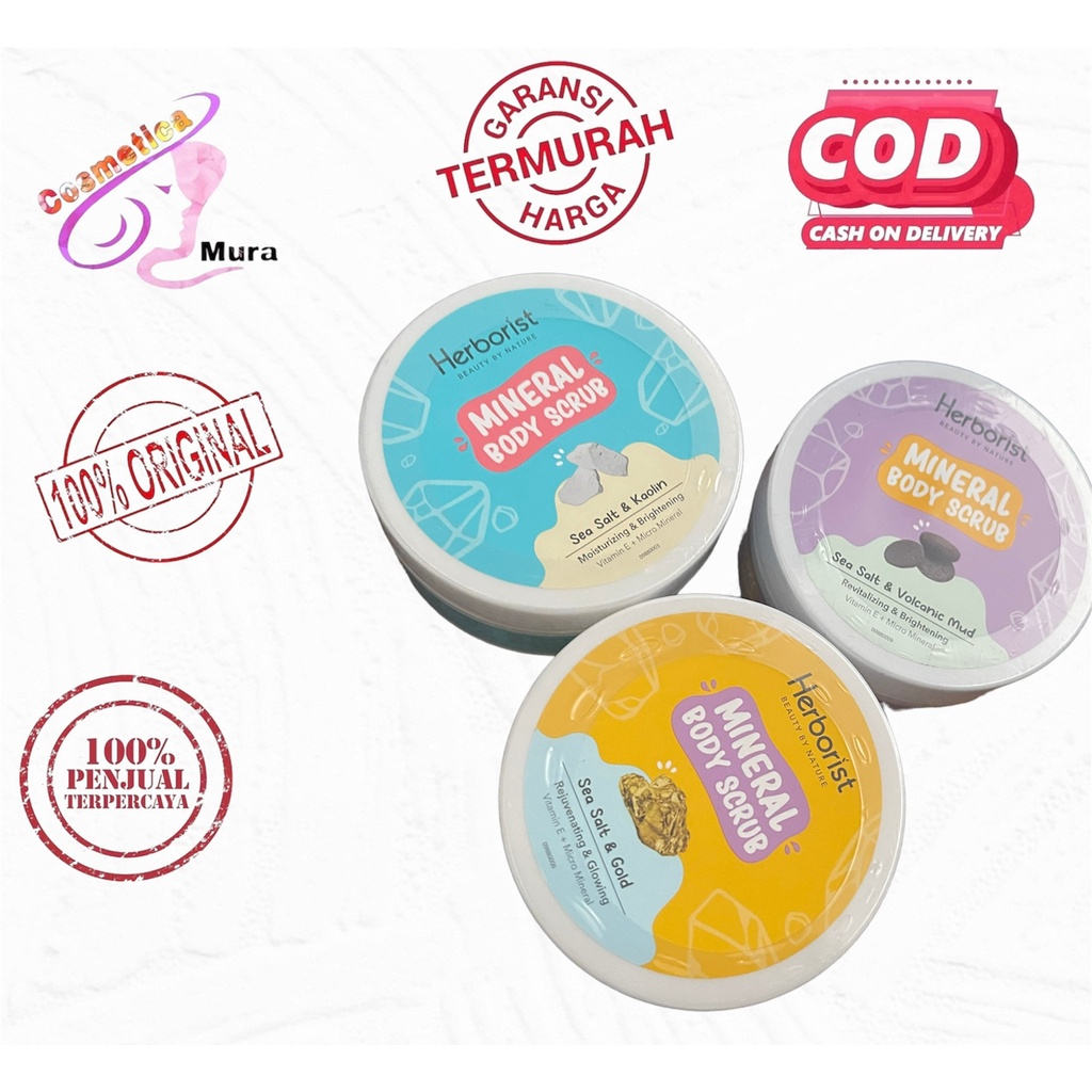 Jual cosmeticamurah - HERBORIST BODY SCRUB MINERAL 200 GR - LULUR MANDI ...