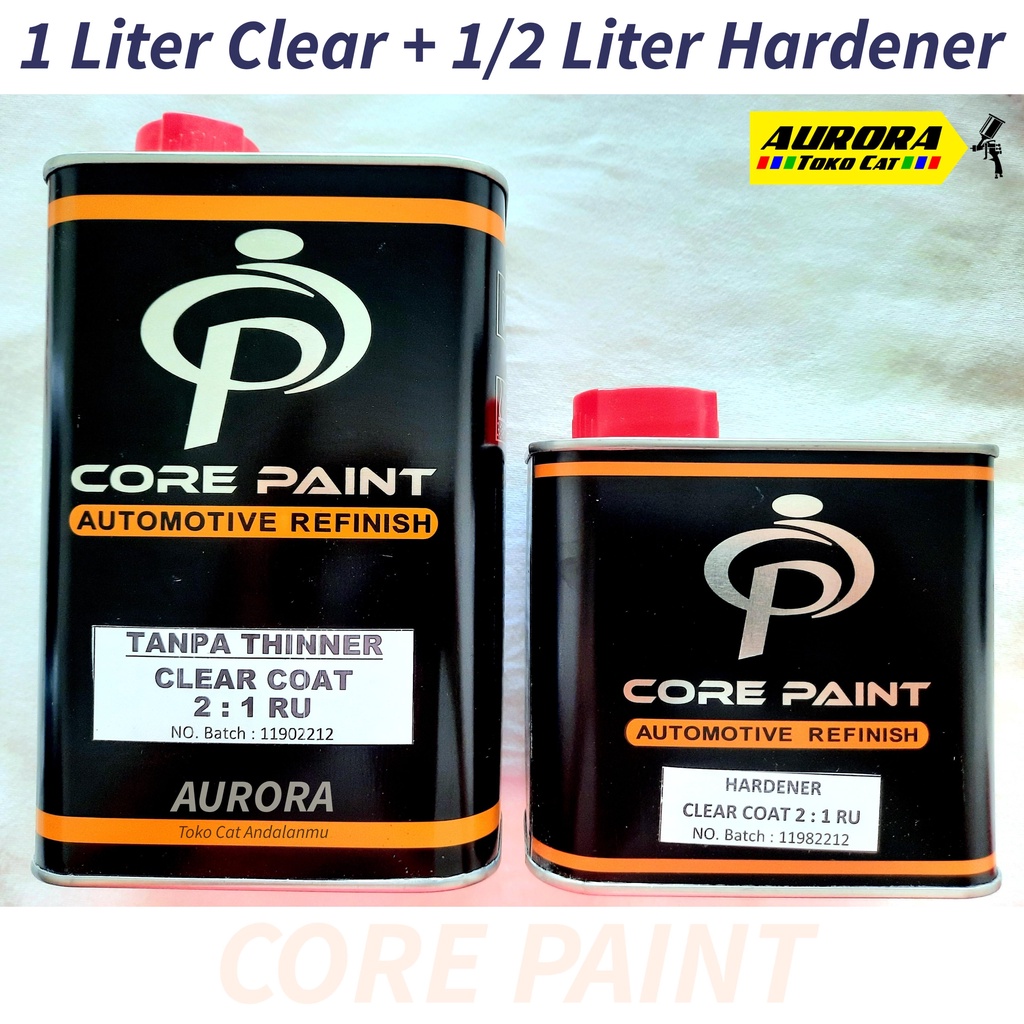 Jual CLEAR COAT CORE PAINT RU 2:1 TANPA THINNER Vernis 2 banding 1 Anti ...