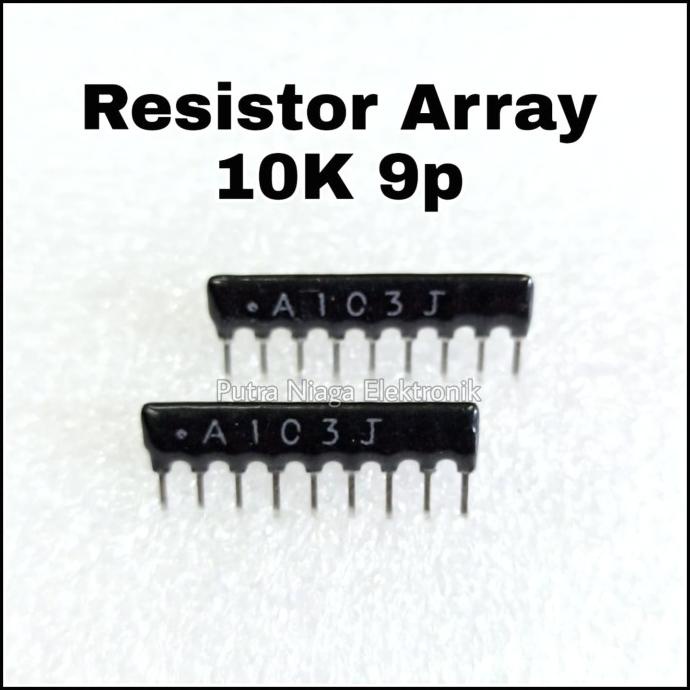 Jual Resistor Array 10K 9pin / R pack 10 K ohm 9 pin marking : 103 9p ...