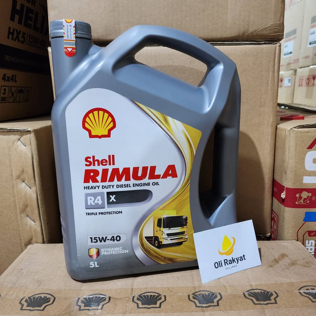 Jual Shell RIMULA R4X 5 L | 15W 40 5 LITER / ORIGINAL BARCODE / Oli ...
