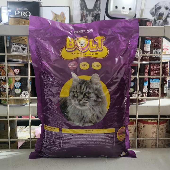 Jual Makanan Kucing Bolt Ikan Tuna Flavour Kemasan 800G Dry Food ...